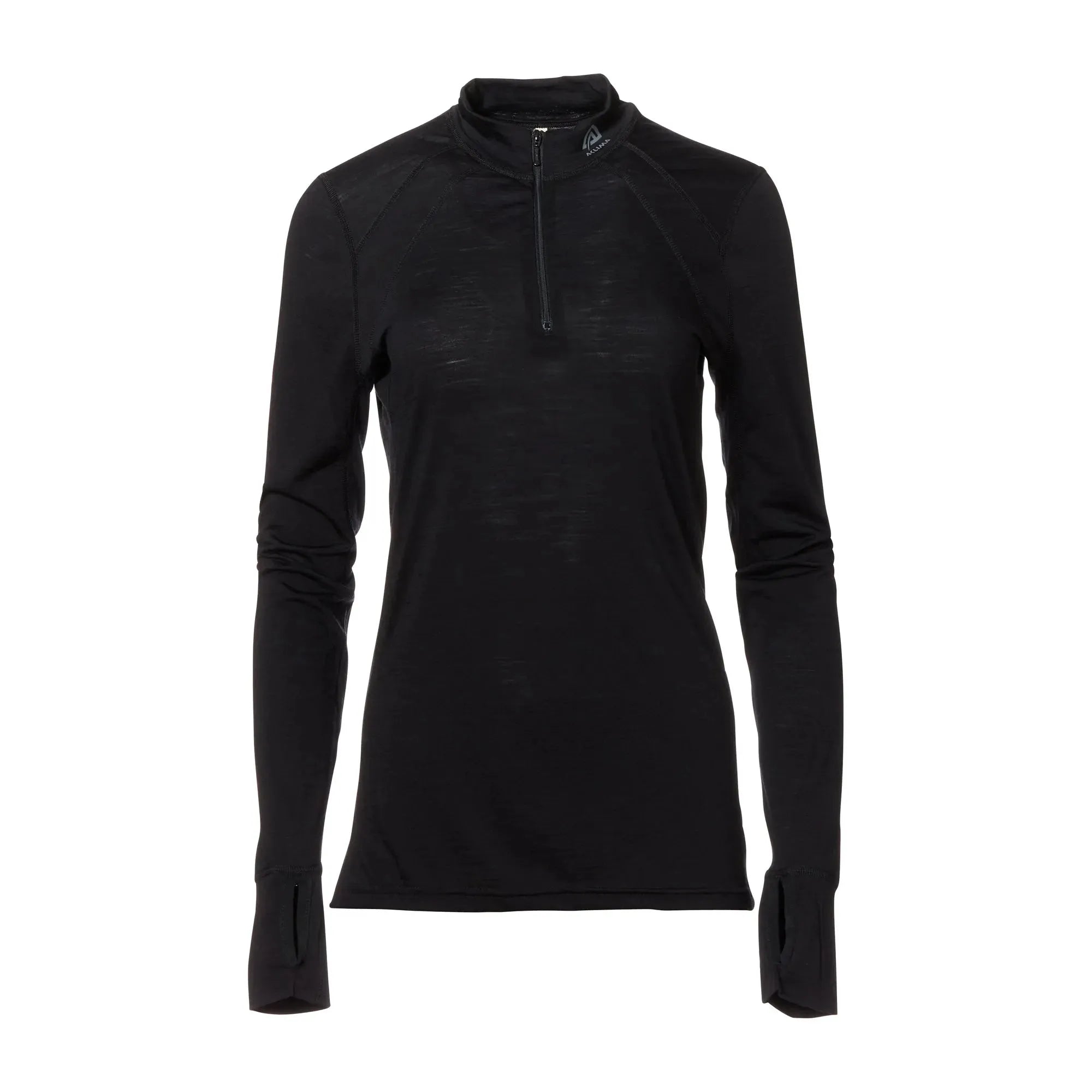 Aclima Pullover LightWool Zip Shirt jet black Frauen