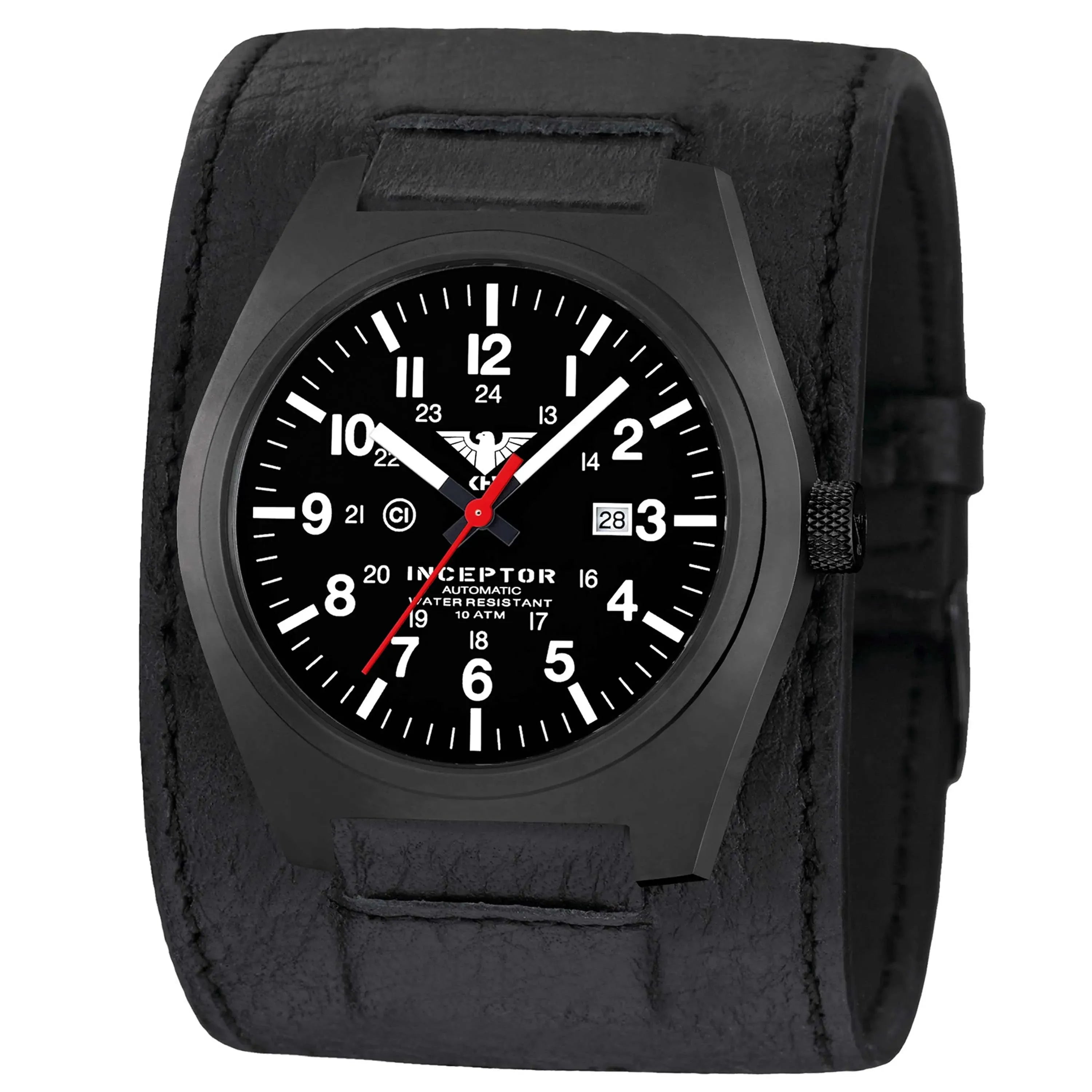 Uhr Inceptor Black Steel Automatic Lederkraftband bei ASMC kaufen ...